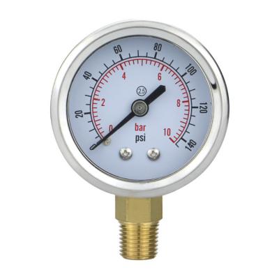 China Y50 50mm Conexión de fondo de latón Medidor de presión hidráulico con y 2,5% de precisión en venta