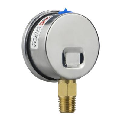 China Y50 50 mm Messing-Bodenanschluss Hydraulisches Druckmessgerät mit einer Genauigkeit von 2,5% zu verkaufen