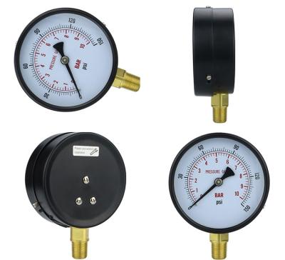 中国 100mm 10bar Dry Vacuum Compound Manometer Pressure Gauge for Industrial Applications 販売のため