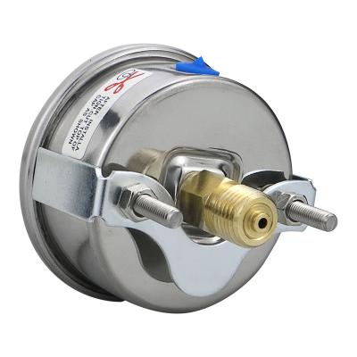 China Zhejiang Produced Axial Clip Type Pressure Gauge for Accurate Air Pressure Monitoring for sale