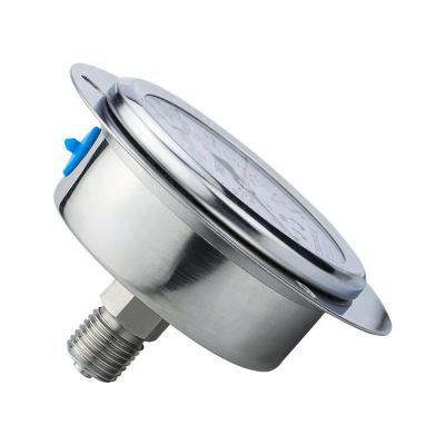 China Customized 2.5% Precision Axial Connected Manometer Liquid Filled Pressure Gauge for sale