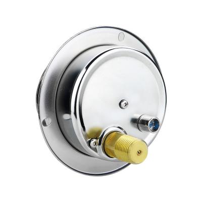 China Silicone Oil Filled M20*1.5 Axial Flange Edge Pressure Gauge for Customized Needs for sale