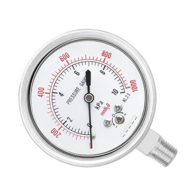 China Customized 304ss High Temperature Resistant Natural Gas Pressure Gauge for Industrial for sale