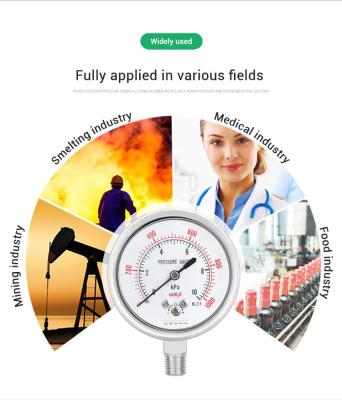 China Customized 304ss High Temperature Resistant Natural Gas Pressure Gauge for Industrial for sale