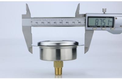 China High Precision Copper Joint Manometer Flange Type Pressure Gauge Hydraulic 0.1-60mpa 2.5% for sale