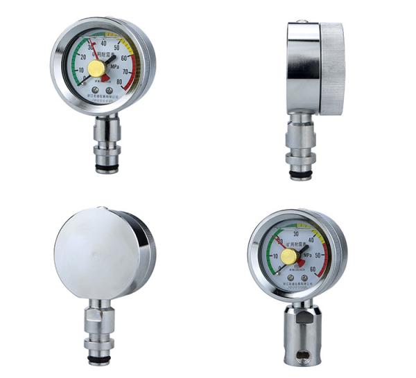 Quality 60mm Panel Mount Mine Pressure Gauge 2.5% Gas Water Pressure Indicator Hydraulic for sale