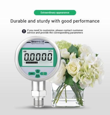 China 304ss 0.5% Precise Digital Water Pressure Meter Pressure Gauge 80mm Battery Powered for sale