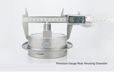 China 99mm Nominal Diameter Back Connected Pressure Gauge for Accurate Pressure Measurement for sale