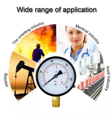 Cina 1.6% Manometro a bassa pressione del gas acqueo 4 pollici Air Hydraulic Pressure Gauge per il mercato in vendita