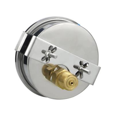 China OEM Supported 6bar 100mm Back Connection Manometer for Water/Oil/Gas Pressure Gauges Te koop