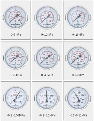 China OEM Supported 6bar 100mm Back Connection Manometer for Water/Oil/Gas Pressure Gauges Te koop