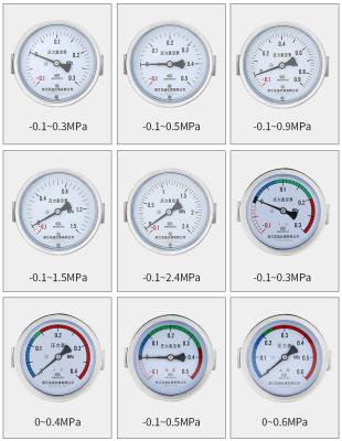 China OEM Supported 6bar 100mm Back Connection Manometer for Water/Oil/Gas Pressure Gauges Te koop