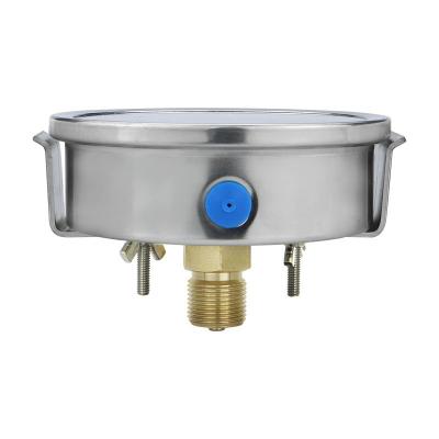 China Klemmart Konstruktion 100 mm axiales hydraulisches Öldruckmessgerät für präzise Messungen zu verkaufen