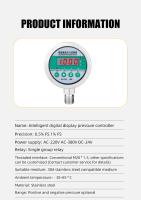 China 304 Stainless Steel Compatible Medium Intelligent Pressure Controller Thread M20*1.5 for sale