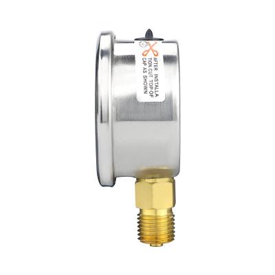 Cina 304ss Connessione in rame 50mm Gas di riempimento dell'acqua di olio Liquid Pressure Gauge per OEM in vendita