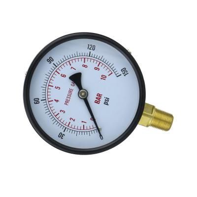 China 100 mm BSP Hydraulische drukmeter 1-600 bar Zuurstofmanometer Gauge voor waterdraad Te koop