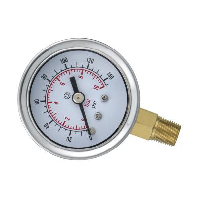 China 40mm Y40 2.5-400bar Air Pressure Gauge Psi Co2 Manometer Gauge with 2.5% Precision for sale