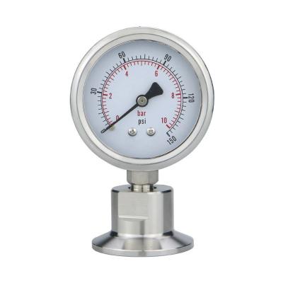 China 50.5/64 mm Chuck Type Diaphragm Pressure Gauges for Sanitary Industry Production Line for sale