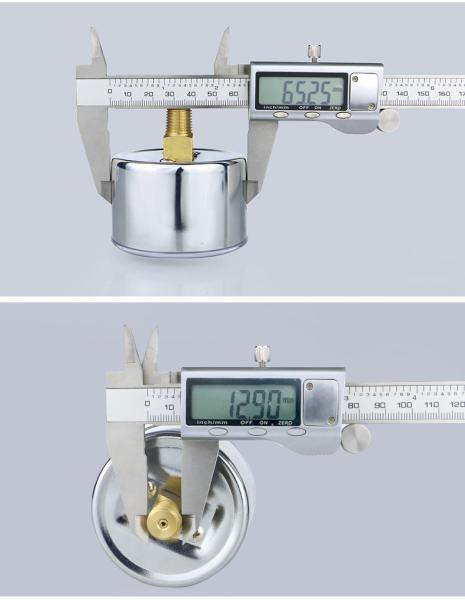 Quality High Precision 2.5% Axial Capsule Micro Pressure Gauge 60mm for Air Pressure for sale