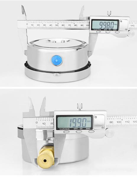 Quality Customizable 304ss Stainless Steel Case Hydraulic Capsule Micro Pressure Gauge for sale