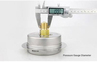 Cina YE100ZTBF Tutti i manometri di pressione per flange in acciaio inossidabile con connessione a filo NPT1/2 in vendita