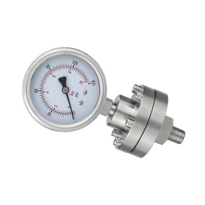 China 60 mm roestvrijstalen diafragma afdichting drukmeter voor luchtdrukmeting gemaakt Te koop