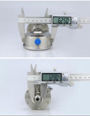 China 60 mm roestvrijstalen diafragma afdichting drukmeter voor luchtdrukmeting gemaakt Te koop