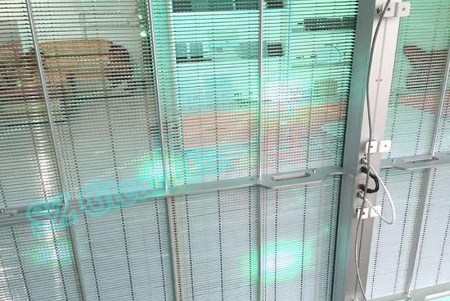 transparent led curtain screen p10
