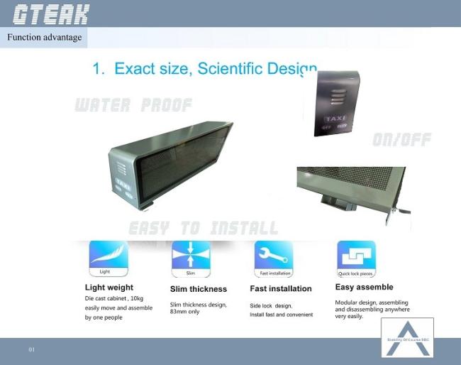 hot new products taxi top led display for advertising
