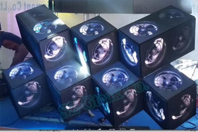 3D effect full color led dj booth
