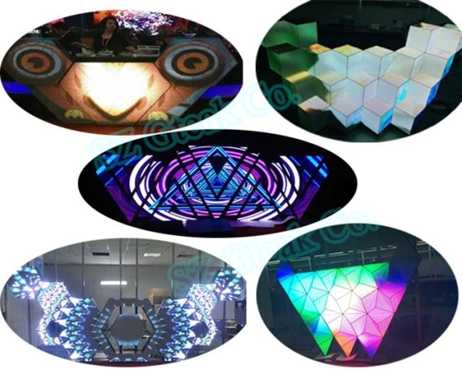 3D effect full color led dj booth