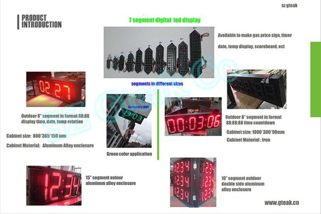 small 6 Digit 6 Inch  8 inch lure 7 Segment Led Display   for the led number clock