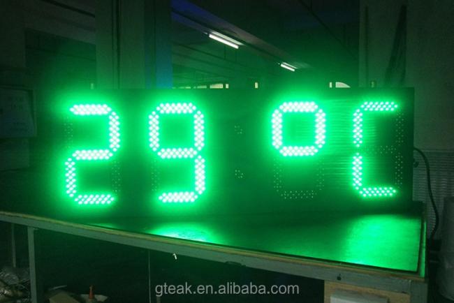 15 inch 7 segment led display outdoor green color module