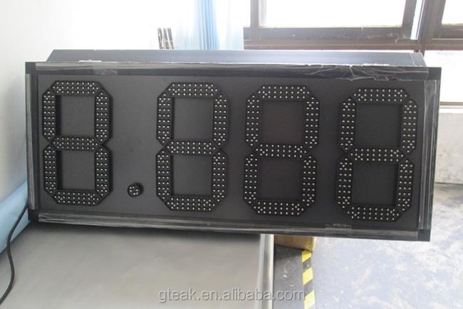 shenzhen guangzhou gas station price board red white blue green  7 segment digital led  gas price sign for gas station
