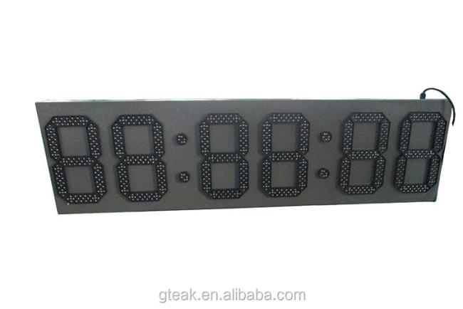 multi-color 6 digit 7 segment digital led clock display screen