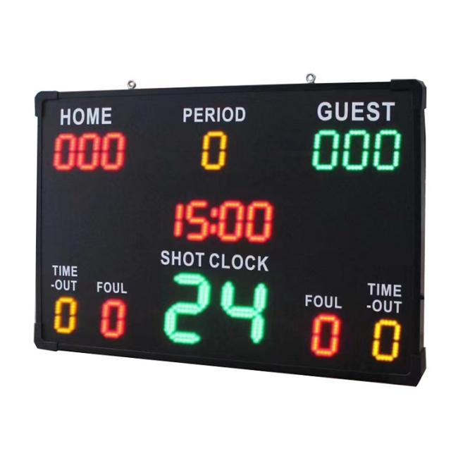 Indoor stadium sport soccer baseball led number football portable digital scoreboard for basketball with 24 second shot clock
