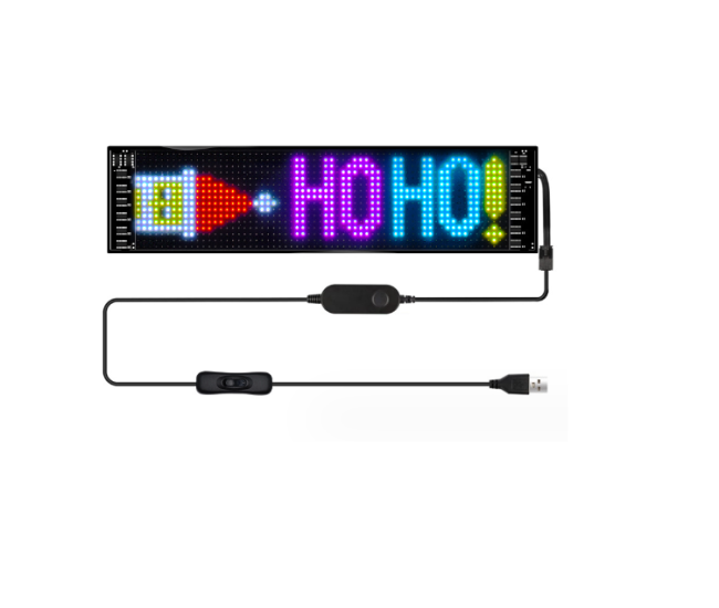 Hotsale full color app control waterproof indoor outdoor flexible rgb led car window devil eye light led sign for business