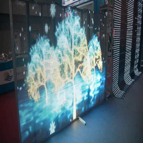 China P20 P30 p40 transparent mesh curtain led displays soft screen outdoor led mesh screen supplier