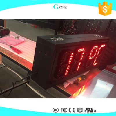 China outdoor led clock time date temperature sign for sale