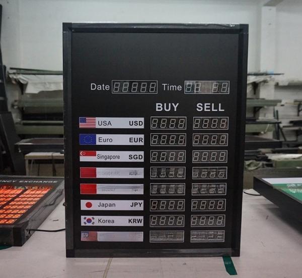 Quality Professional 7 Segment Foreign Currency Exchange Rate Display Board with for sale