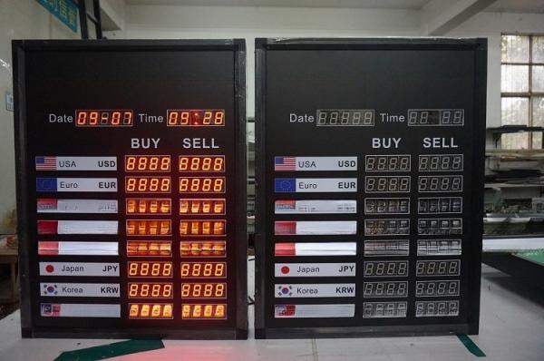 Quality Professional 7 Segment Foreign Currency Exchange Rate Display Board with for sale