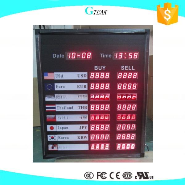 Quality led display currency exchange rate board for bank for sale