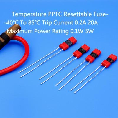China Temperature PPTC Resettable Fuse -40°C To 85°C Trip Current 0.2A 20A Maximum Power Rating 0.1W 5W for sale