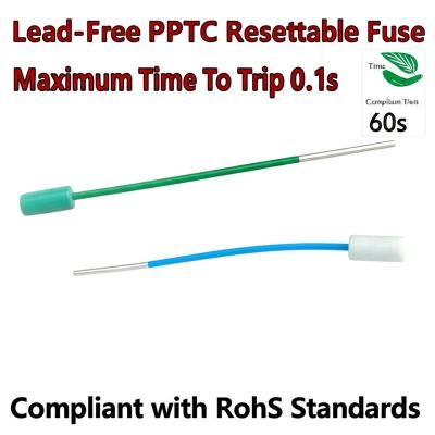 China Lead-Free PPTC Resettable Fuse Maximum Time To Trip 0.1s 60s Compliant with Rohs Standards for sale