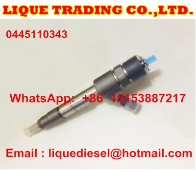 China Genuine and New Common rail injector 0445110343,0445110412 for JAC Refine for sale