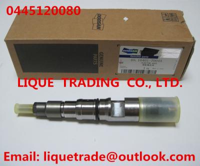 China Genuine and New Common rail injector 0445120080 / 0 445 120 080 for DAEWOO DOOSAN DL06S 65.10401-7004A for sale