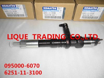 China DENSO common rail injector 095000-6070 for KOMATSU PC400/450-8 engine 6251-11-3100 , 6251113100 for sale
