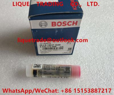 China BOSCH injector nozzle 0433172009 , DLLA144P1646 , 0 433 172 009 , DLLA 144 P 1646 original and new. for sale