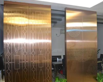 Cina 304 4' x 8' hanno modellato la costruzione di navi decorativa dello strato dell'acciaio inossidabile di colore in vendita