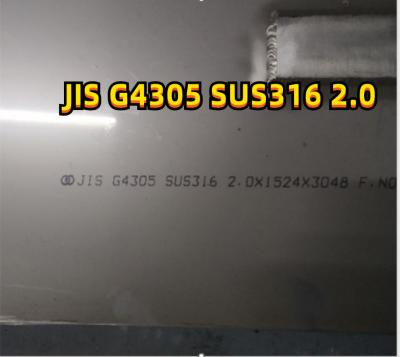 Cina strato 2B NO.4 2mm densamente 1219*2438MM di acciaio inossidabile di 316l SUS316L DIN1.4404 in vendita